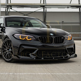 V Style Carbon Fibre Front Splitter for BMW F87 M2C Competition 16-21 ...