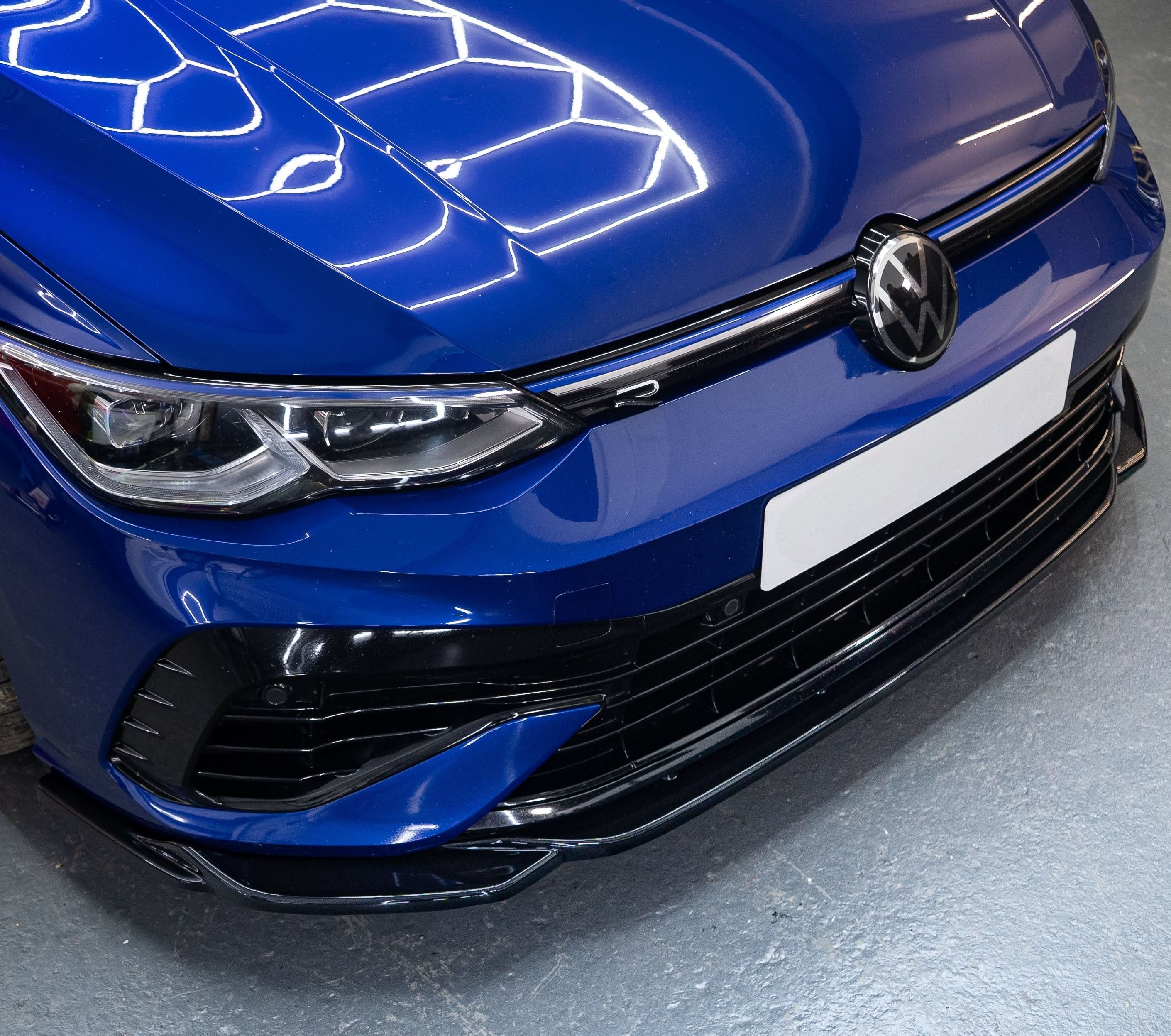 MAX V1 Style Gloss Black Front Splitter for VW Golf MK8 R 21-23 ...