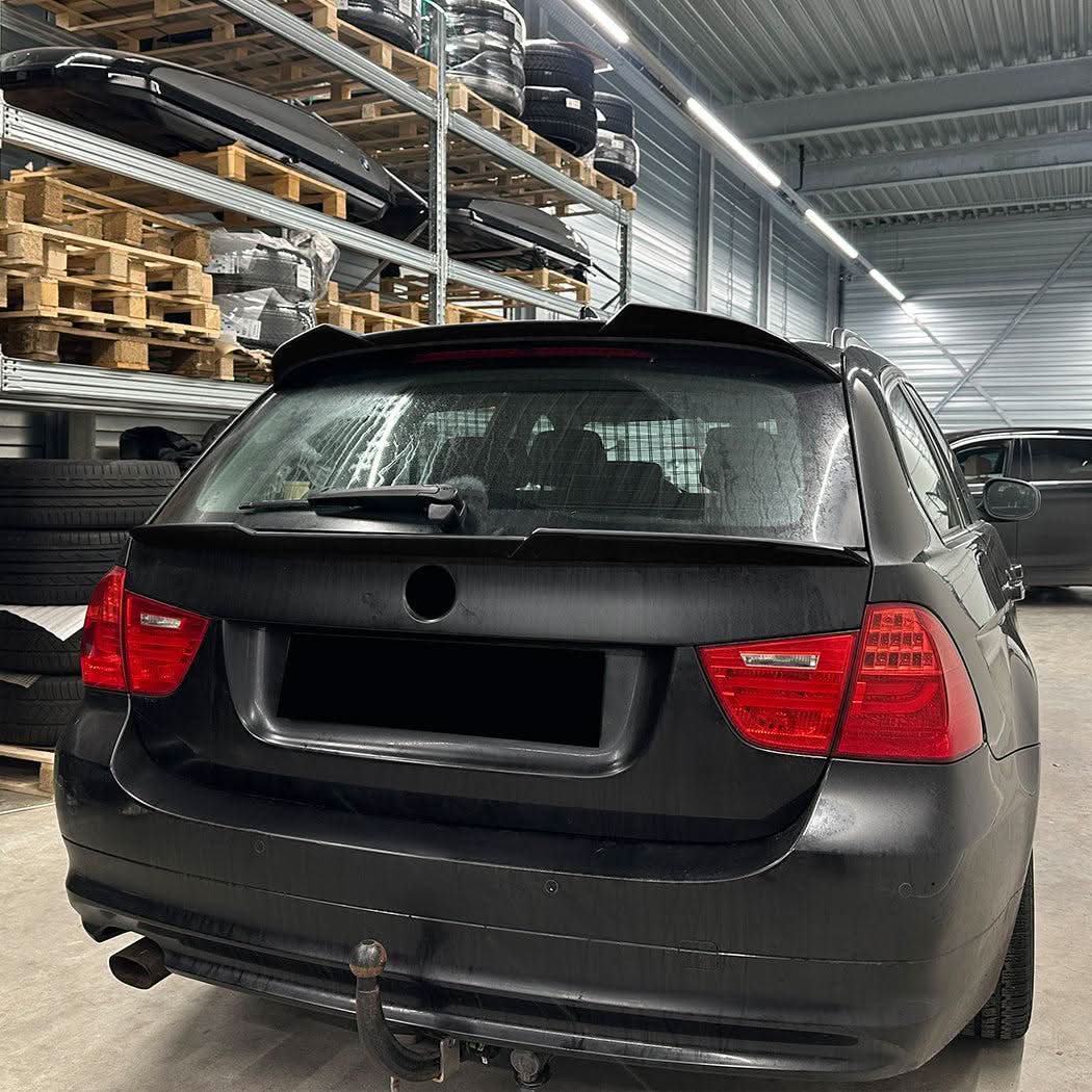 V Style Gloss Black Mid Spoiler for BMW E91 Estate 3 Series 05-13 ...